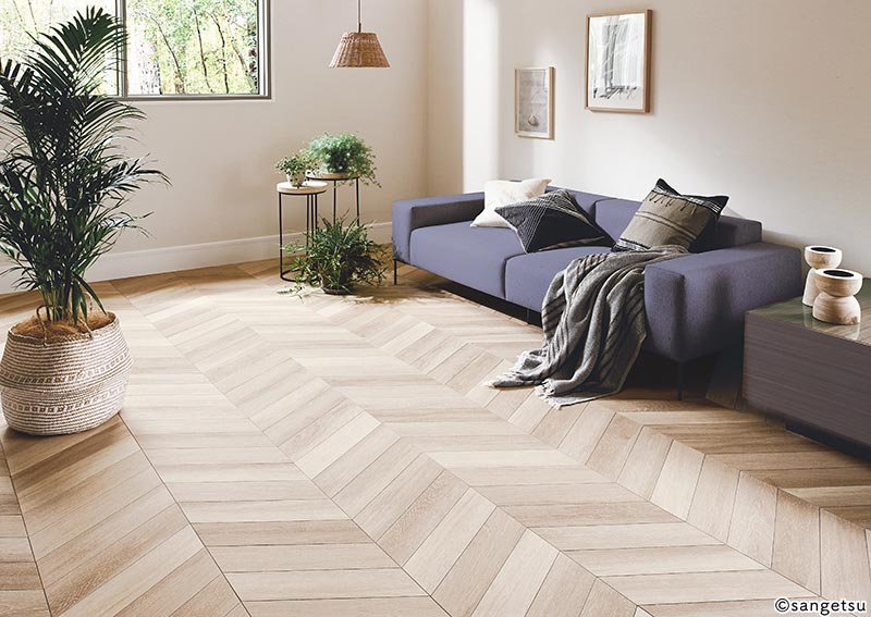 WD1087 WD1088 シェブロンウッド サンゲツ フロアタイル