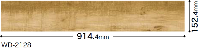 WD2128 WD2129 WD2130 [ハーベストオーク] 木目 152.4×914.4㎜ サンゲツ フロアタイル 2023-26 (ケース販売)